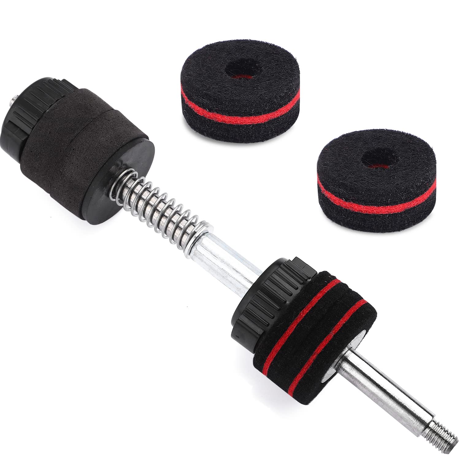 Facmogu Black Cymbal Stacker, Heavy Duty Hi Hat Cymbal Clutch Stand Post for Percussion Instrument, Hi hat Cymbal Clutch Double Layer Stacker for Jazz Drum Accessories Percussion Parts