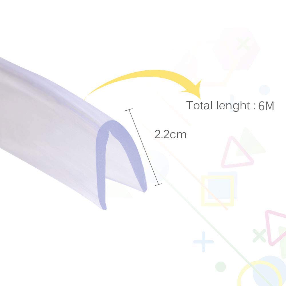Cunina Transparent Table Edge Furniture Guard Corner Protectors Baby Safety Bumper Strip 1 Rolls 20ft(6m) with 4 Pack Baby Proofing Corner Guard