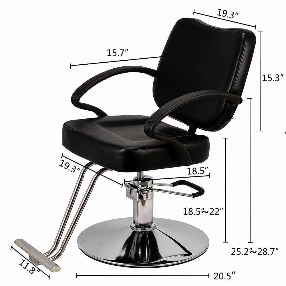 LLAMN Hair Salon Barber Lady Barber Chair Hairdressing Chair Black