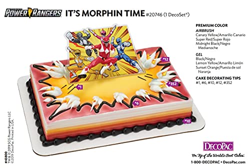 Decopac Power Rangers It's Morphin Time DecoSet Cake Decoration Topper, 3"