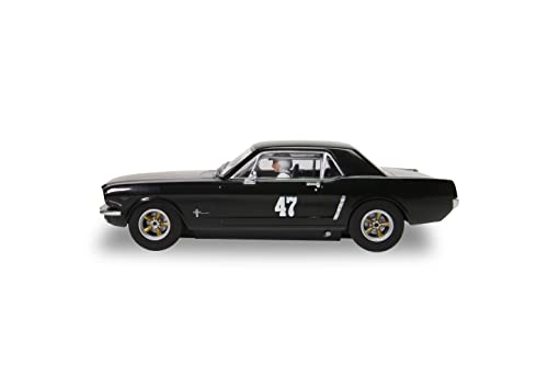 Scalextric Classic Ford Mustang Black and Gold #47 1:32 Slot Race Car C4405