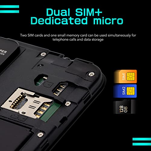 Zunate 6.1 Inch HD Full Screen Dual SIM Unlocked Smartphone, 5MP 8MP Camera RAM 3GB ROM 32GB Screen Facial Recognition Mobile Phone for Android(Black)