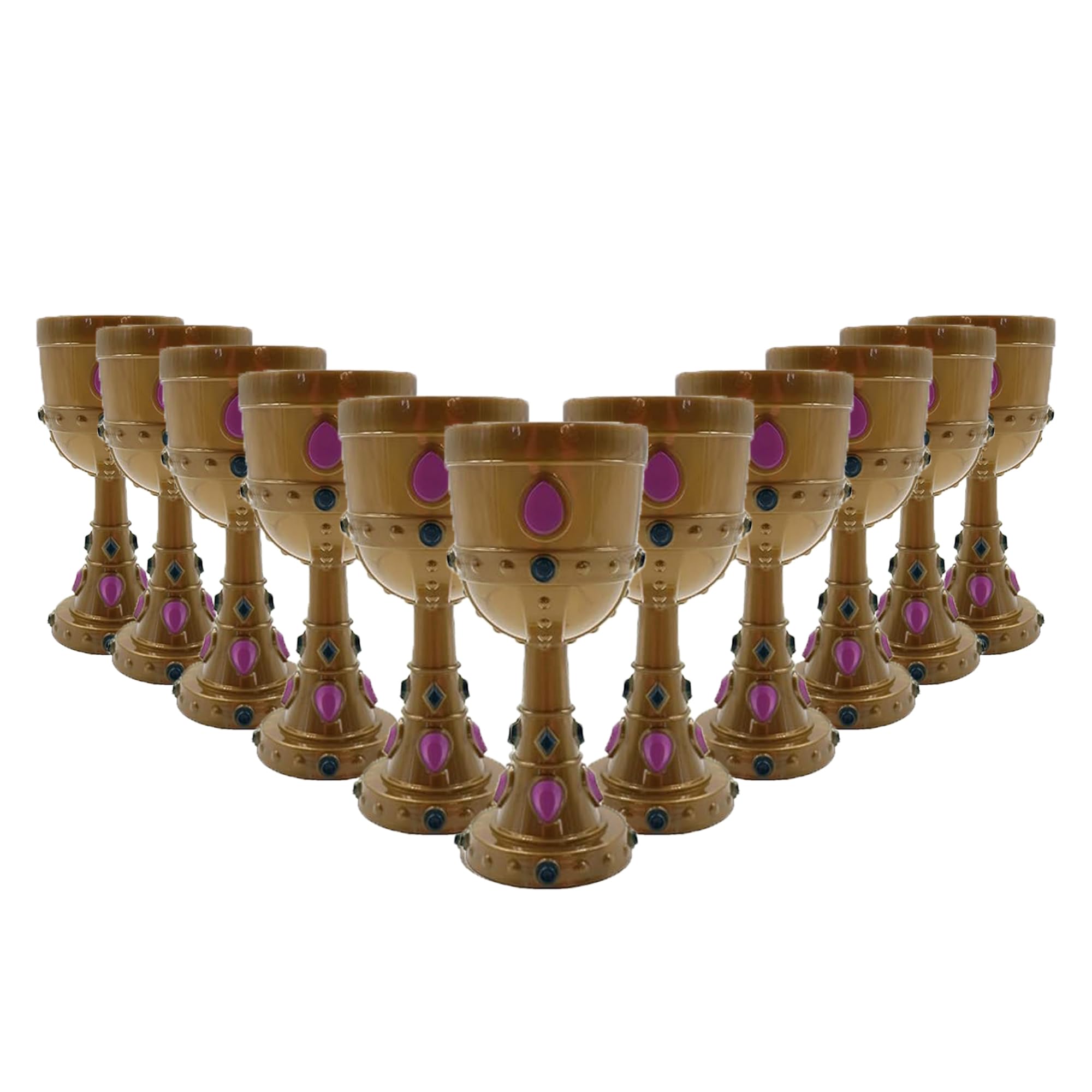 Fun Express Mardi Gras Molded Crown Goblets - 1 dozen