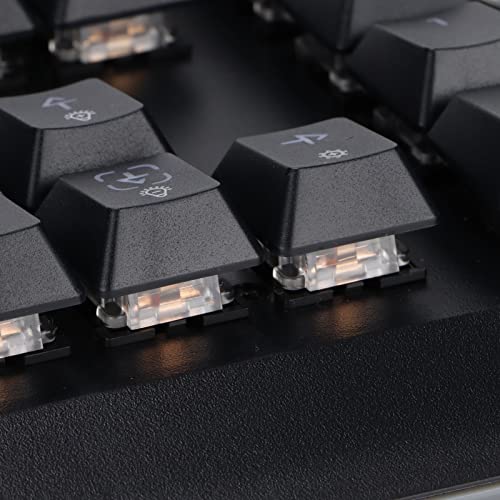 GOWENIC Game Mechanical Keyboard for PC, 104 Keys RGB Backlight Ergonomic Design Wired USB Computer Gaming Keyboard Black