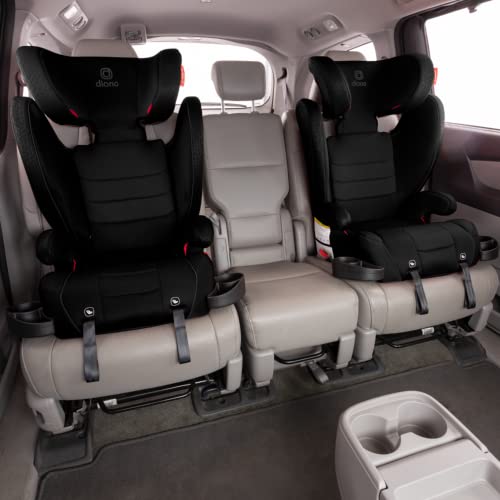 Diono Monterey XT Latch 2 in 1 High Back Booster Car Seat with Expandable Height & Width, Side Impact Protection, 8 Years 1 Booster, Black