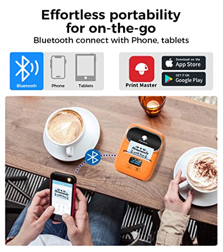 Phomemo M110 Label Printer, Barcode Label Printer, Mini Bluetooth Label Maker Machine for Barcode, Name, Address, Labeling, Mailing, Home, Office & Small Business, Compatible with Phones&PC