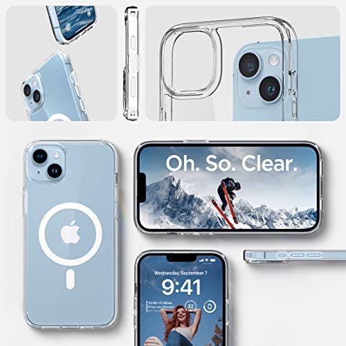 Spigen Ultra Hybrid (MagFit) [Anti-Yellowing Technology] Designed for iPhone 14 Plus Case (2022) - White