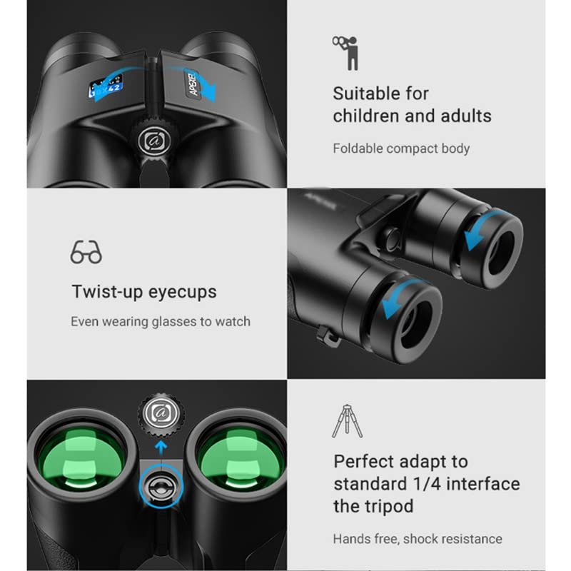 CXDTBH Roof Binoculars 12X42/10x42 Zoom Fixed Professional Powerful Binocular BAK4 Prism FMC Hunting Camping Telescope