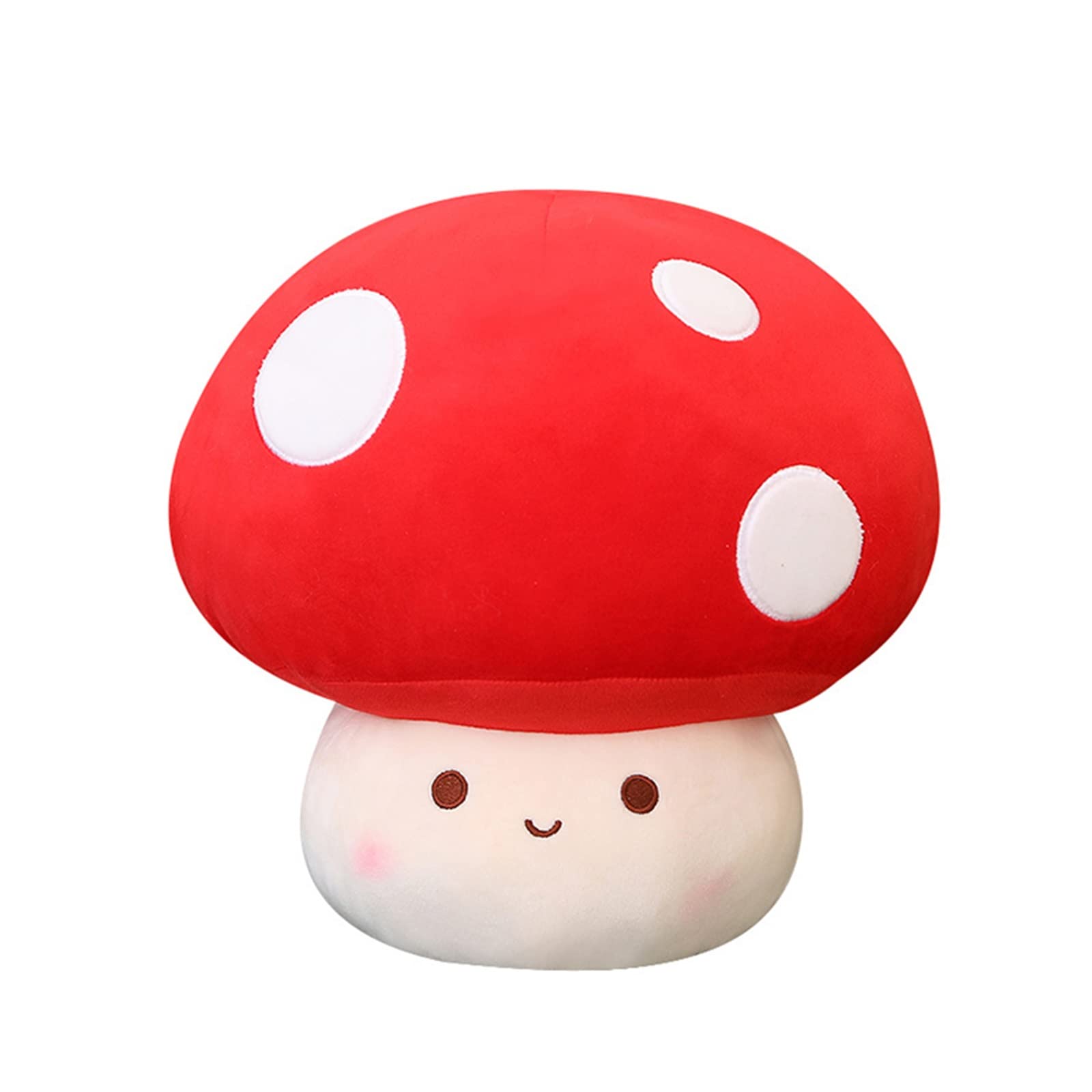 HappyLickdog 9 inch Mushroom Plush,Mushroom Plush Toy,Kawaii Mushroom Stuffed (Red)