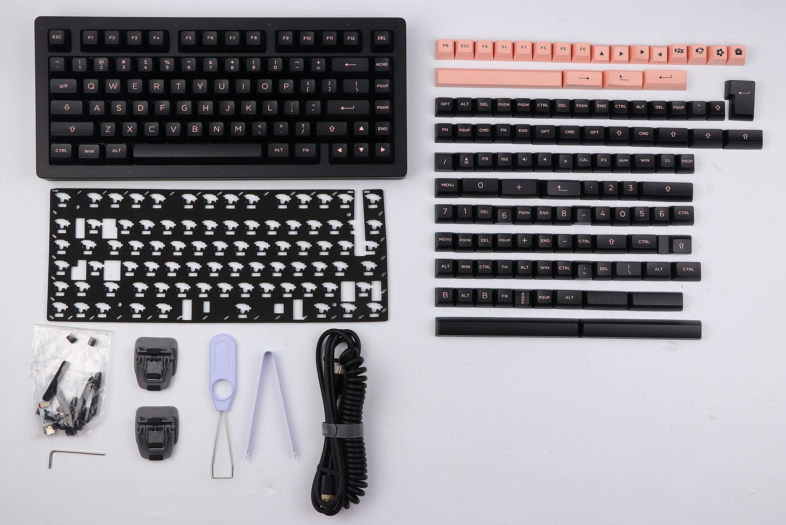 EPOMAKER AKKO ACR PRO 75S Black Pink 81 Keys Gasket Mount Hot Swappable Wired Mechanical Gaming Keyboard, PC Plate, Poron/EVA Foam, Acrylic CNC Case, Pre-lubed Stabilizer for Mac/Win