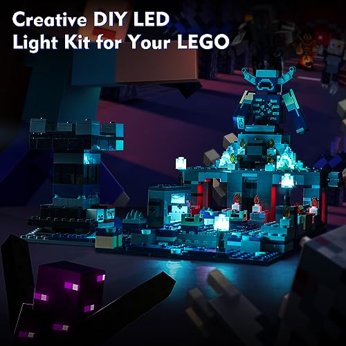 LocoLee LED Light Kit for LEGO Minecraft The Deep Dark Battle 21246, DIY Lighting Set Accessories Compatible with LEGO The Deep Dark Battle for Fans, Creative Decor Lego Light (Lights Only, No Models)
