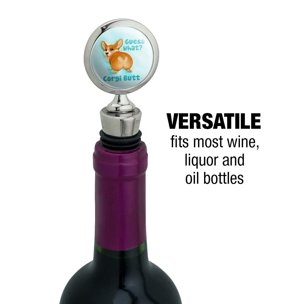 Guess What Corgi Butt Funny Joke Wine Bottle Stopper