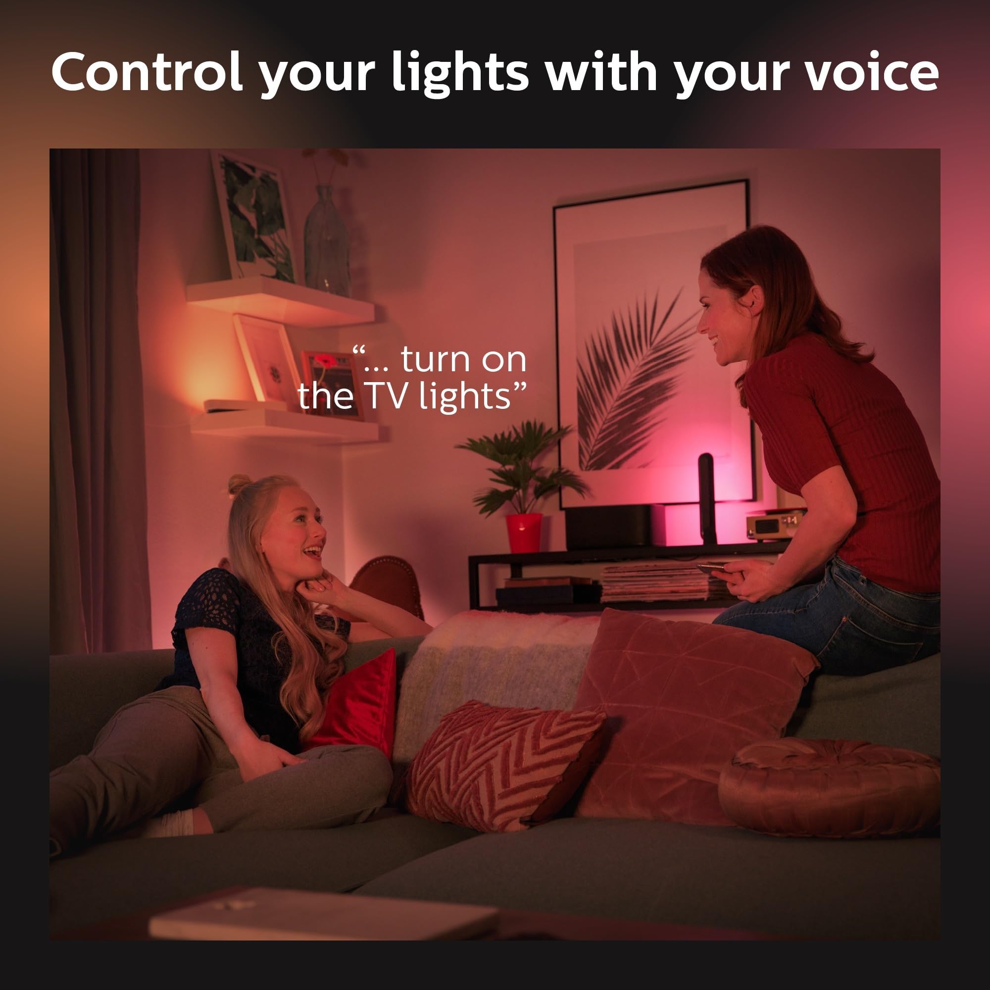 Philips Hue Smart Play Light Bar Extension, White - White & Color Ambiance LED Color-Changing Light - 1 Pack - Requires Bridge and Hue Play Light Bar Base Kit - Control with App or Voice Assistant