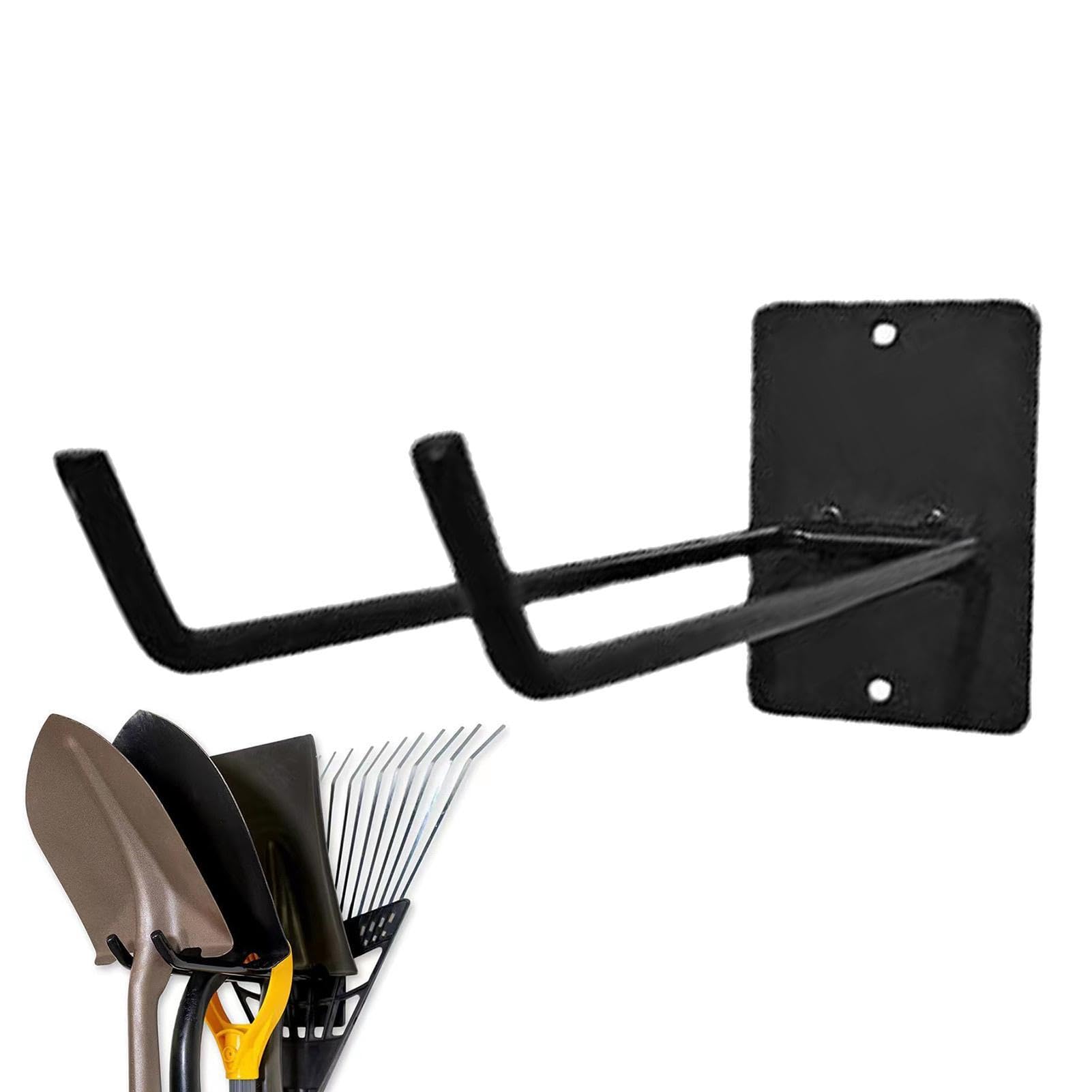 Generic Storage Organizer - Garden Tool Organizer For Wall | Steel Hanger Storage Organizer Garden Tools,Yard Tool Organizer, Garage Wall Hook For Garage Organization Of Rakes Shovels Brooms, Black