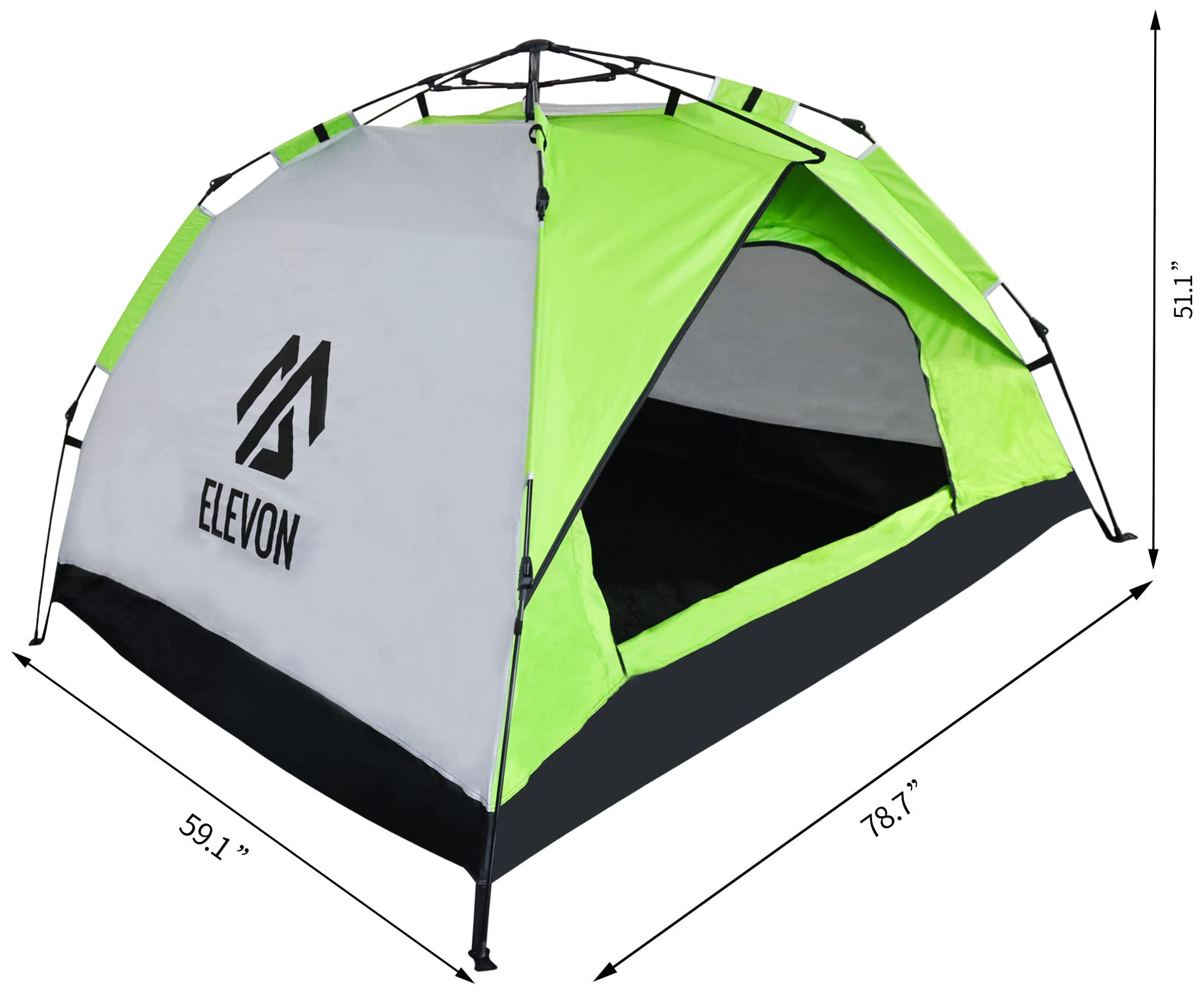 Elevon Lightweight Camping Tent with Carrying Bag, 2-4 Person