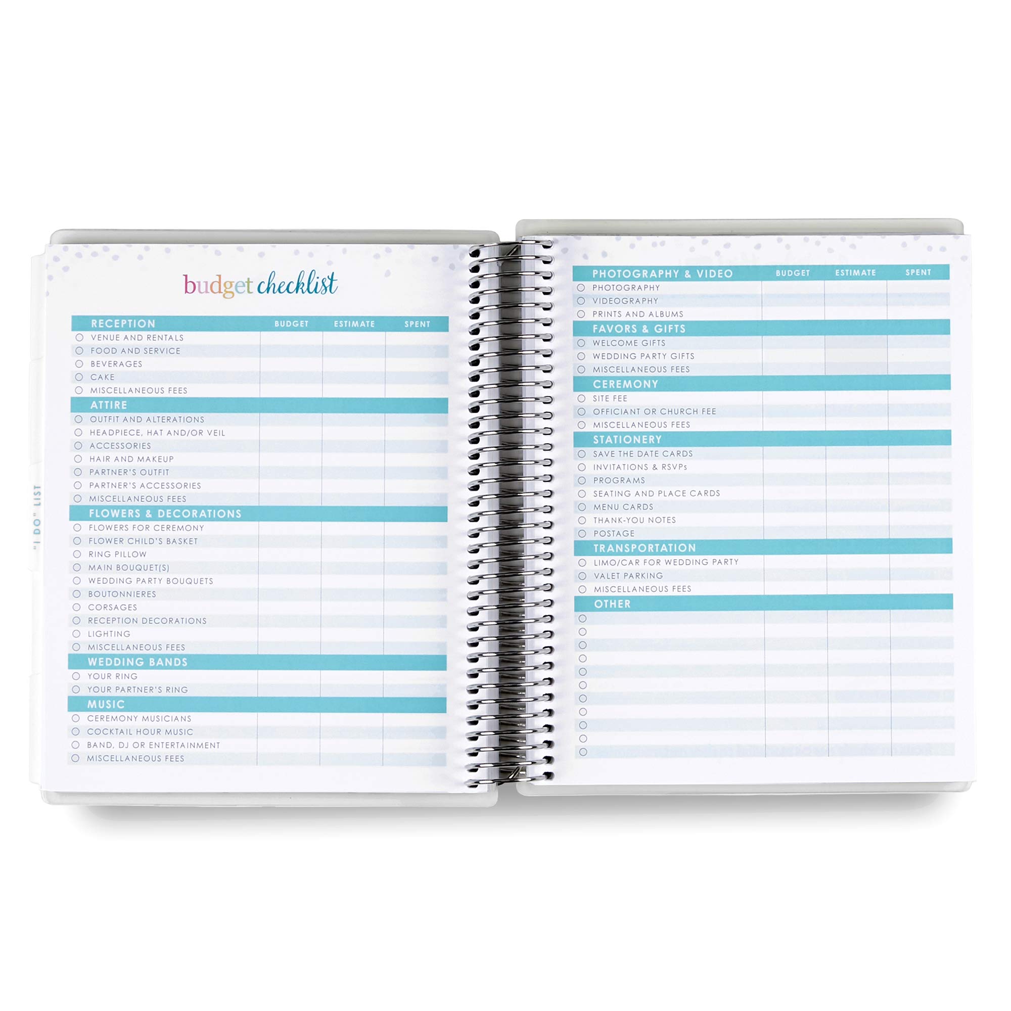 Erin Condren Undated 12-Month Wedding Planner - Today, Tomorrow and Forever, Includes Blank Calendar, Pre-Determined to-Do List, Budget Checklist, Menu Details, and More