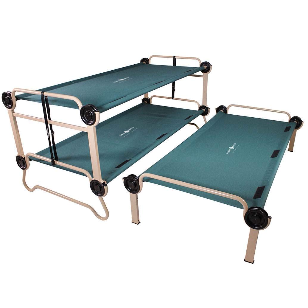Disc-O-Bed Trundle Cot - Portable Sleep Solution for Tents and Cabins, Green, XL/2XL