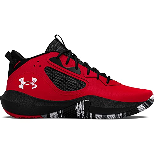 Under Armour Unisex Lockdown 6 Basketball Shoe, (600) Red/Black/White, 11 US Men