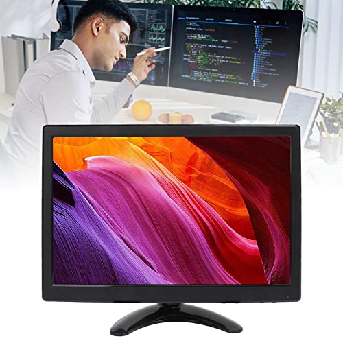 HD Color Screen Display, Dual Speakers 12 Inch TFT LCD Monitor Remote Control for Home for Computer (US Plug)
