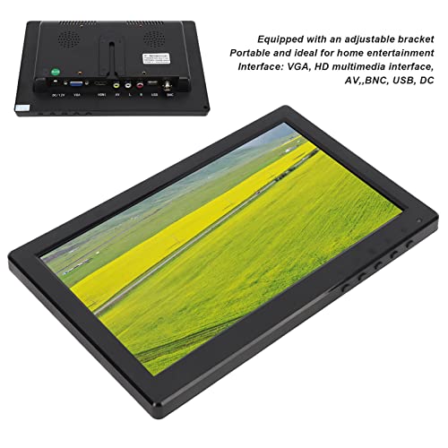 HD Monitor, Builtin Speaker Easy Installation 100-240V TFT LCD 9 Inch Game Screen with VGA Cable for DVR (US Plug)