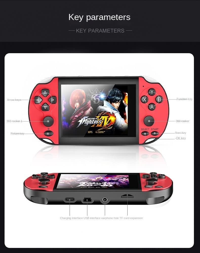 EQUITARE 1200 in 1 Handheld Games Console, 3.5 Inch Screen 16-bit TV Game Console, Portable Mini Handheld Player for Kids Gift, Children Birthday Gift
