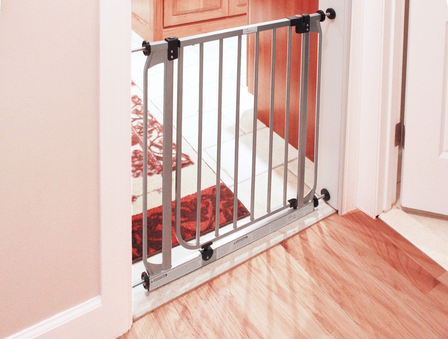 Dreambaby Dawson Auto-Close Security Gate w/Stay Open Feature, Silver (28-32in)
