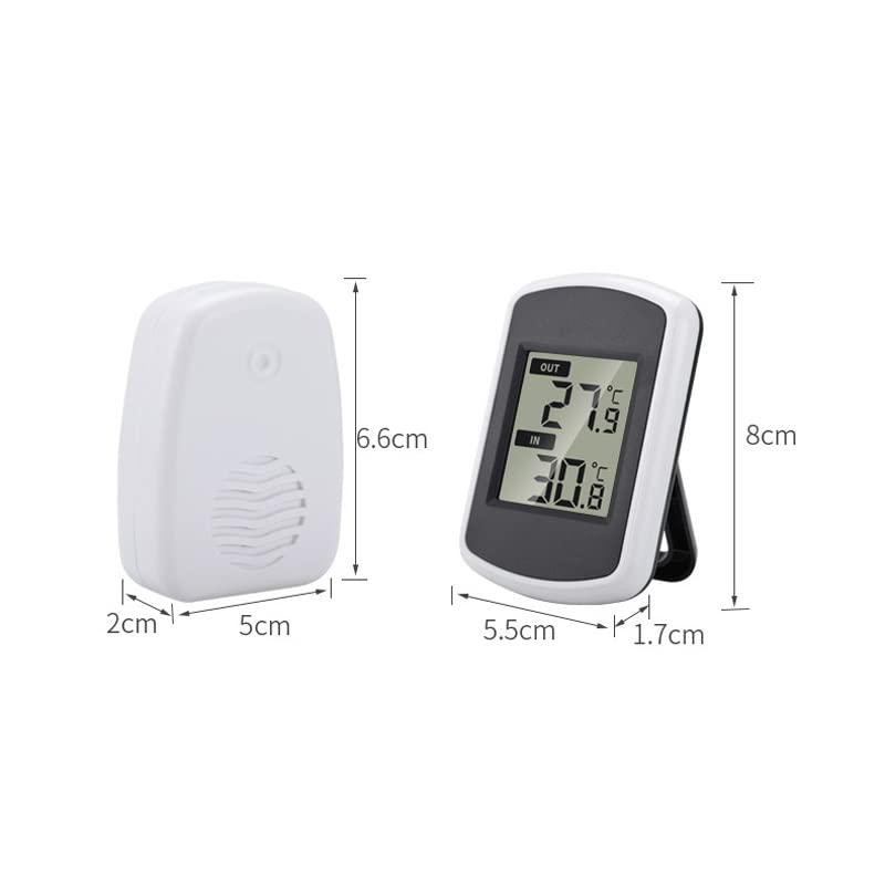 LNYHLXS Indoor and Outdoor Thermometer Greenhouse Wall Hanging Electronic Household Digital Display Thermometer