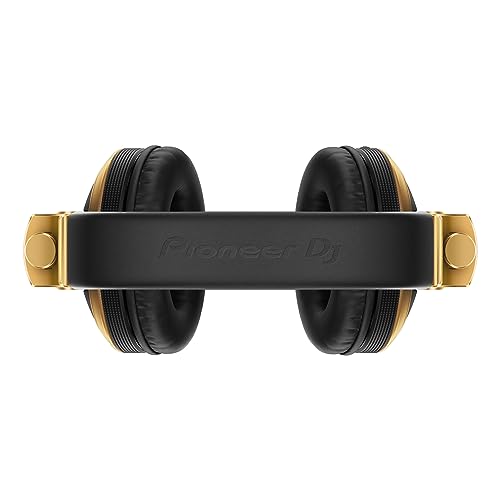 Pioneer DJ HDJ-X5BT-N - Closed-back, Bluetooth-compatible, Circumaural DJ Headphones with 40mm Drivers, 5Hz-30kHz Frequency Range, Detachable Cable, and Carry Pouch - Gold