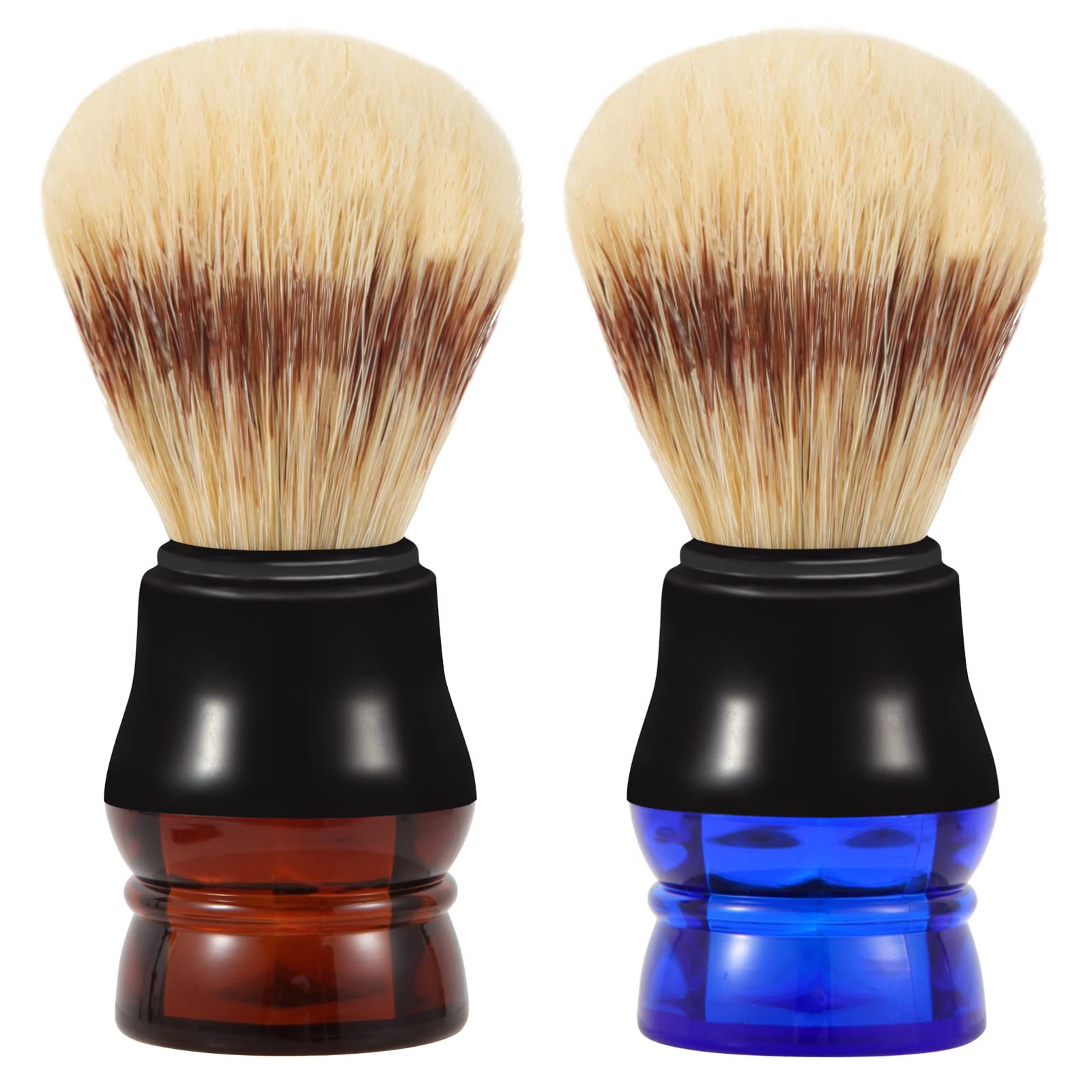 Genixart Shaving Brush, Pure Bristle Shaving Brushes for Men, Perfect for Personal Wet Shave Home or Travel (2 pack)