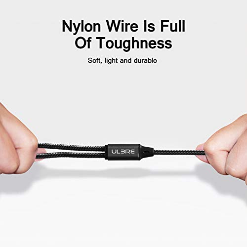 ULBRE Headphone Splitter for Computer 3.5mm Female to 2 Dual 3.5mm Male Headphone Mic Audio Y Splitter Cable Microphone Stereo Jack Earphones Port Cord Gaming Headset to PC Laptop