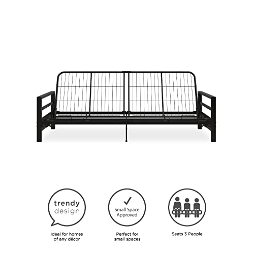 DHP Miles Metal Futon Frame, Black