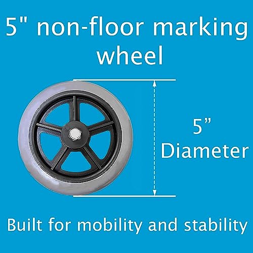 ProBasics Aluminum Lightweight Walker With Wheels, Walker for Seniors, Lightweight Adult Walker with 5" Wheels, Foldable Two-Button Release Walker, 300lbs Weight Capacity