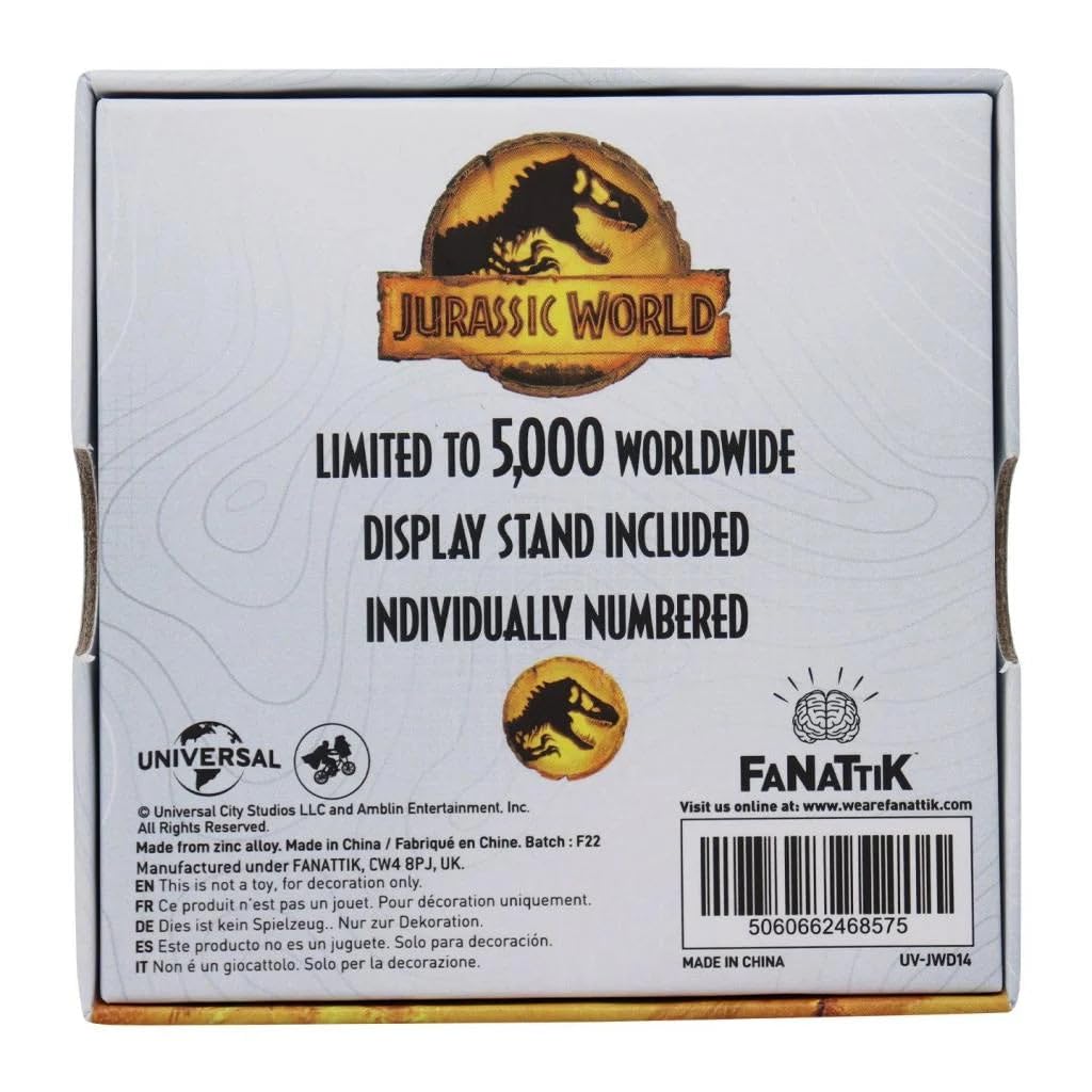 FaNaTtik Jurassic World Dominion Limited Edition Medallion, One Size, Metal