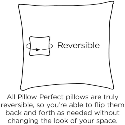 Pillow Perfect Outdoor/Indoor Bench/Swing Cushion, 18" x 45", Blue Woodblock Prism