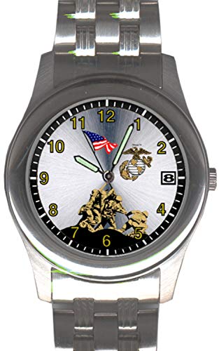 MilitaryBest United States Marine Corps Stainless Iwo Jima Watch