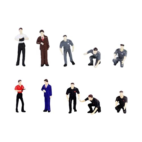 Esquirla 10x 1/64 Repairman People Figure Model Miniature Street Scene Building Desktop Ornament