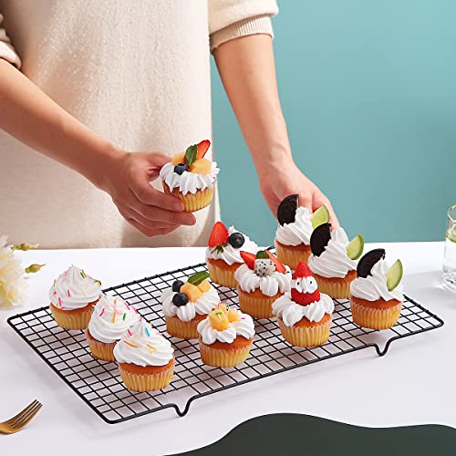Kyraton Cooling Racks for Baking 1 Pack, Stainless Steel 15.7 X 10 Inch Non Stick Cake Cooling Tray for Roasting, Grilling, Cooking and Drying for Cake Cookies and Meat, Fit Baking Tray& Toaster Oven.