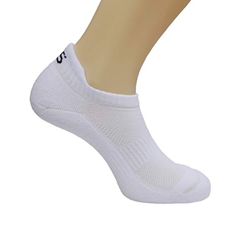 EVERSWE 6 Pairs Ankle Athletic Running Socks Low Cut Sports Tab Socks for Men and Women (White, S)