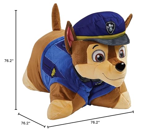 Pillow Pets Jumboz Pillow for Paw Patrol, Chase, 30" Jumbo Folding Plush Pillow, 1 Count (Pack of 1)