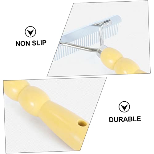 Mipcase 2 pcs Tool Detangling Horses Skin Accessory Hair Combing Instantly Tooth Long Scrubber Cleaning Rake Brush Cats Massager Care Great Kit Comb Wets Dematting Handle