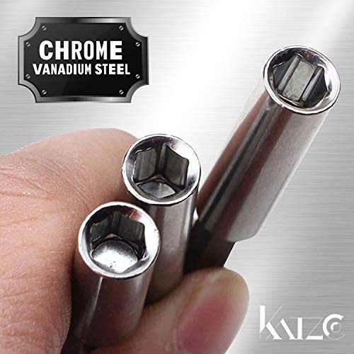 Katzco Magnetic Bit Holder Extensions - 3 Piece Set - 2, 4, and 6 Inch - for Drills, Socket Adapters, Automotive Maintenance, Shops, Mechanics, Household Use, DIY, Repair Work, and More