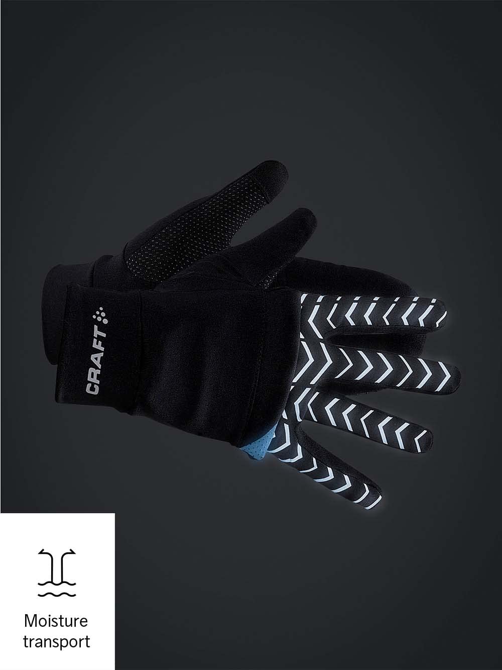 Craft Sportswear Unisex ADV Lumen Hybrid Glove, Black, Large