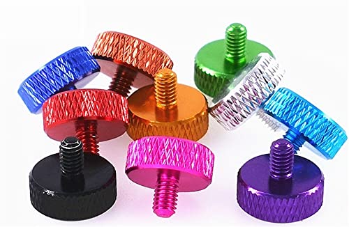GUSTYT Screw M4x6mm Color Aluminum Alloy Computer case Side Panel Hand Screw Screw DIY Modification (Color : Portuguese Purple)