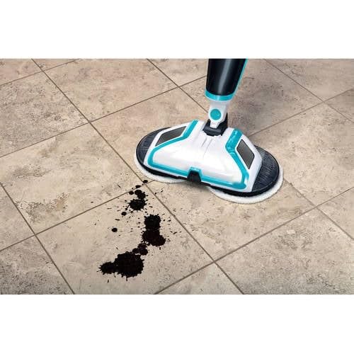 WHorob Hard Floor Powered Mop and Clean and Polish,Effortlessly Clean Hard-Surface Floors Versatile Mopping Machine,White/Black,10.00 x 11.00 x 28.00 Inches