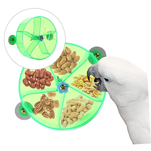 Mipcase System Accesssories Wheel Feeder Cages Creative Parakeet Rotate for Puzzle Conure Parrots Feeding Training Toy Rotating Feed Shredder Case Bird Storage Foraging Parrot Cockatiel