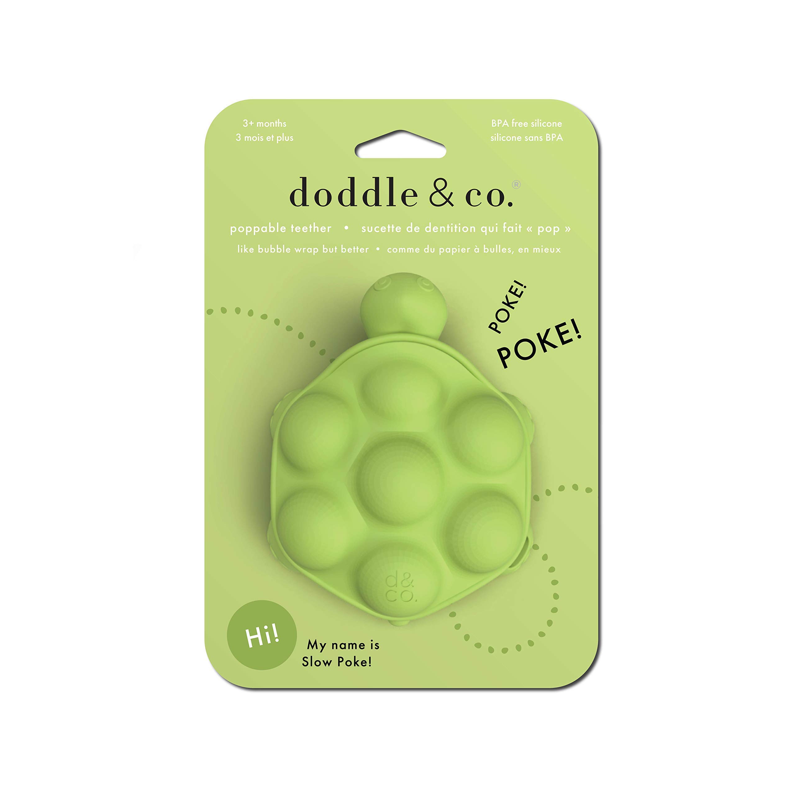 Doddle & Co. The Chew Teether, Poppable Bubbles, Like Bubble Wrap But Better, Toddler Teething Fidget Toy for Baby (Turtle)