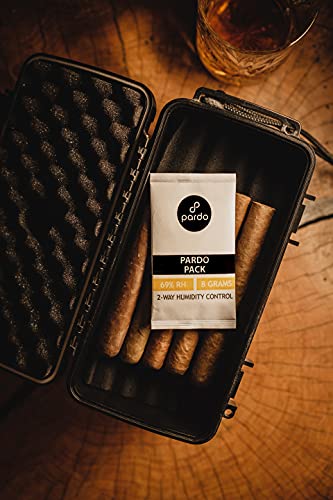 Pardo Humidity Packs 10 Pcs x 8 Grams - Humidor Packets 69% RH 2-Way for Humidity Control, Moisture Packs to Keep Cigars Fresh for Long; 2 Way Humidity Control Packs in Resealable Bag