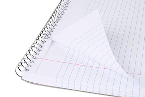 Mintra Office TOP BOUND Durable Spiral Notebooks (Teal, Purple, White, College Ruled 3pk)