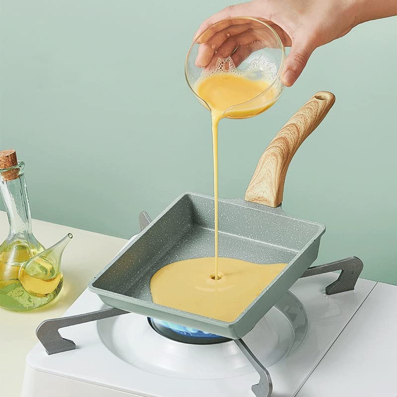DHTDVD Square Mini Non-Stick Frying Pan Thick Egg Burn Maifan Stone Small Frying Pan Fried Egg