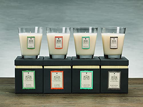 ZODAX Illuminaria Collection Scented Candle Small Glass Jar in Gift Box (Capri) - 340 GR/12 OZ